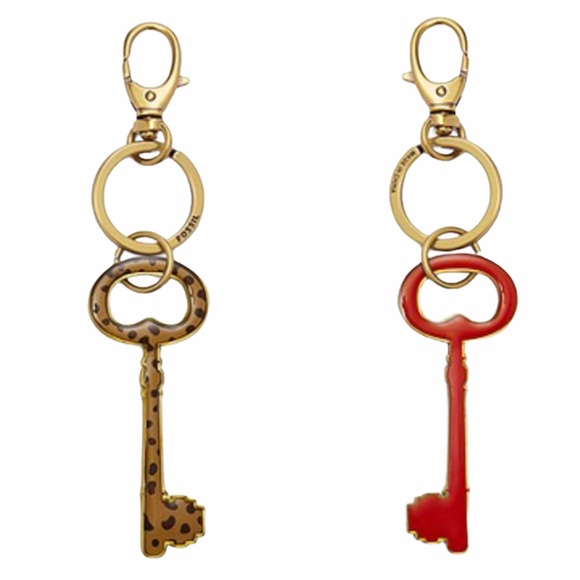 Fossil | Accessories | Fossil Sofia Key Fob Urban Cheetah Key Chain ...